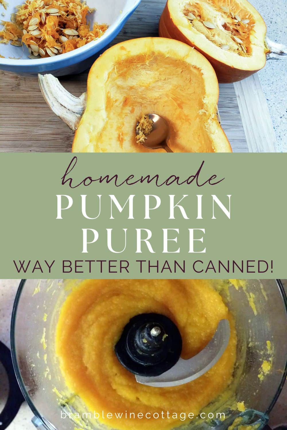 How to Make Pumpkin Puree - Bramble Wine Cottage