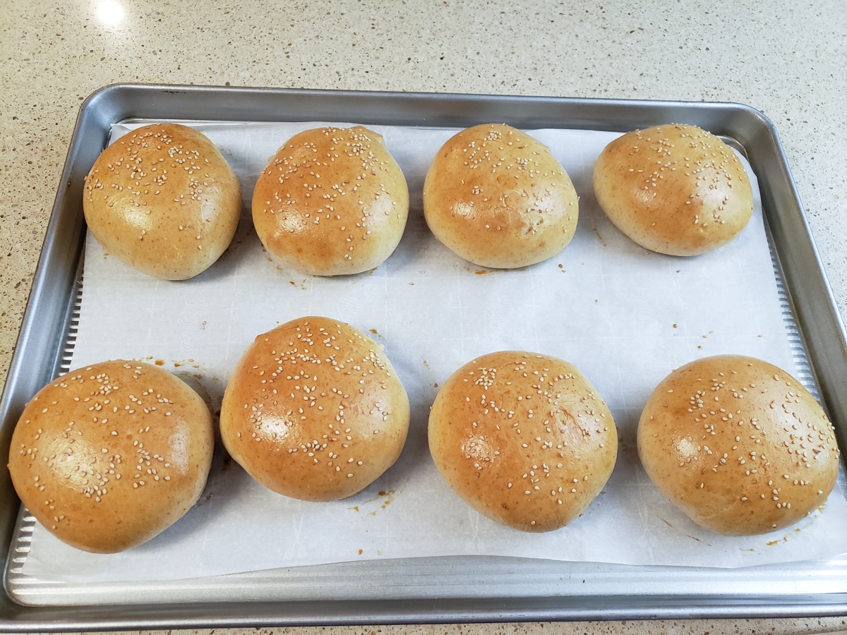 Soft Whole Wheat Hamburger Buns - Bramble Wine Cottage